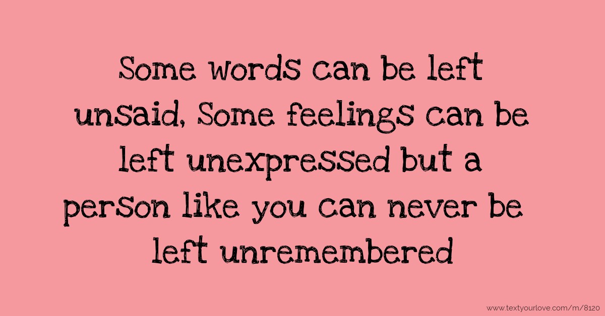 Unsaid Love Feelings Quotes